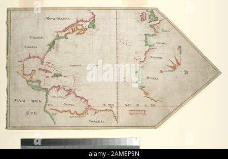 Virginia map 1606 Stock Photo - Alamy