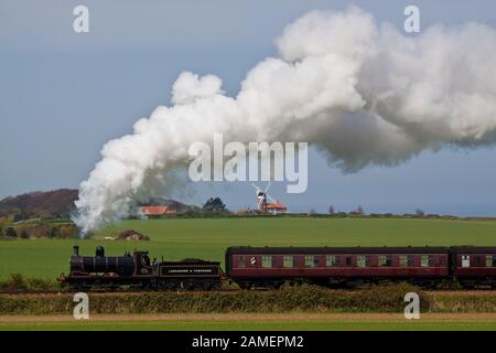 Lancashire and Yorkshire class 27 steam locomotive 1300 passing ...