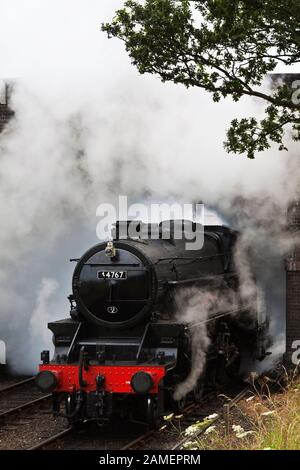 Steam locomotive 44767 "Black Five" liveried as George Stephenson ...