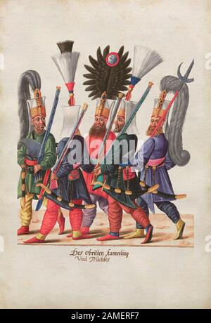 Illustration of an Ottoman Janissary worker soldiers , Military Stock ...