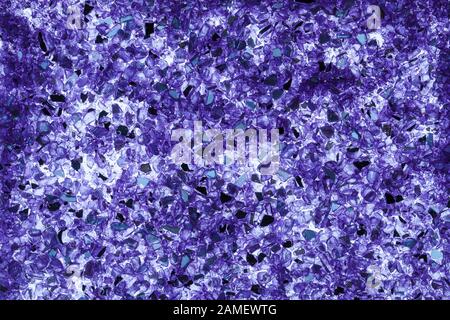 Broken, shattered purple glass effect on black background Stock Photo ...