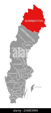 map of norrbotten sweden Stock Photo - Alamy
