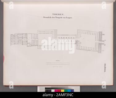 Theben (Thebes)- Grundriss des Tempels von Luqsor (Luxor) (NYPL ...