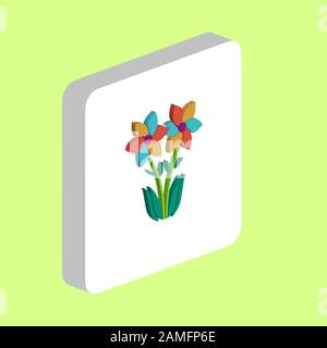 Flower Simple vector icon. Illustration symbol design template for web ...