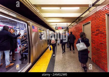 49 Street Station subway, New York City, Manhattan, USA Stock Photo - Alamy