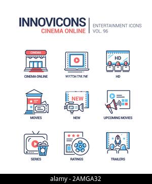 Smartphone cinema ticket icon outline vector. Festival place. Movie ...