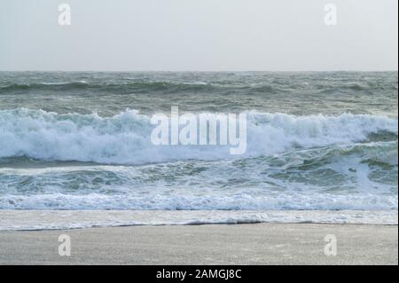 Breaking Wave, Vorupor, Nationalpark Thy, Thisted, North Sea, North ...