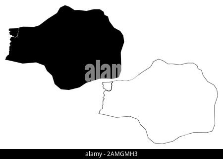 Chaguanas City (Republic of Trinidad and Tobago, island) map vector ...