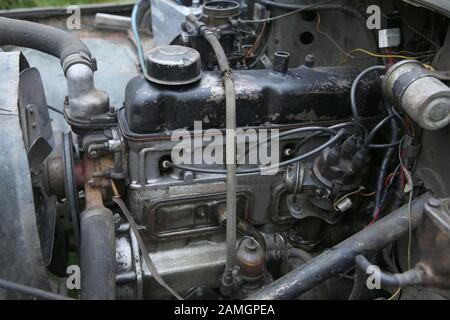UAZ Patriot, close-up of the engine, front view. Internal combustion ...