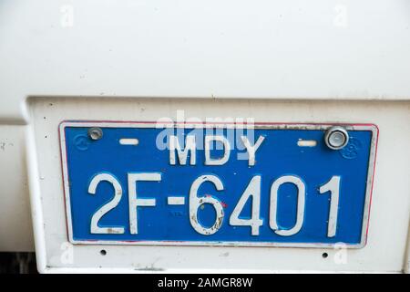 vehicle registration plate, Burma, Asia Stock Photo - Alamy