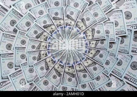 Mandala kaleidoscope from money. Abstract money background raster ...