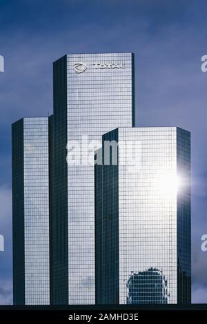 Courbevoie, France - November 9, 2019: La Defense Square. The Total ...