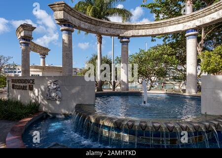 Caribbean Barbados Bridgetown, Independence square, Errol Barrow statue ...