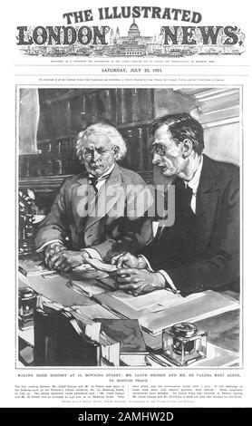 ANGLO-IRISH TREATY Lloyd George at left and Edmond de Valera at the ...