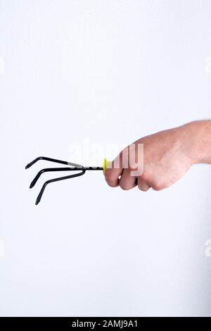 Black handled fork Stock Photo - Alamy
