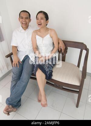 Beautiful Asian woman sit in front of a mirror. face of a healthy woman ...