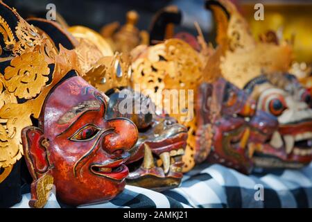 Old traditional balinese costumes and masks Tari Wayang Topeng ...