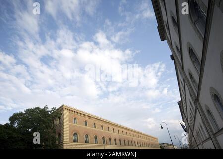 Facade of the Bavarian State Library. 31-art series gardener [automated ...
