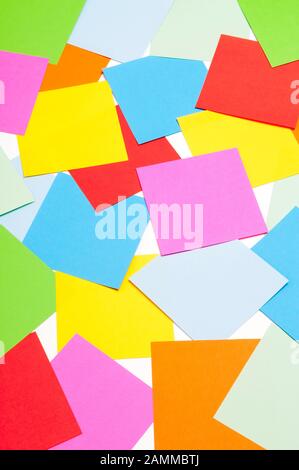 Blank sheets of paper on color background Stock Photo - Alamy
