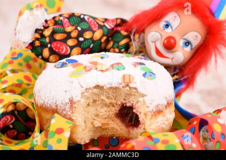 Carnival doughnuts with clown at party [automated translation] Stock ...