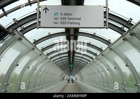 Pedestrian overpass between bus and S-Bahn at the S-Bahn station ...