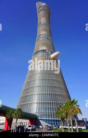 Aspire Tower, nicknamed Torch Doha, located in the Aspire Zone complex ...