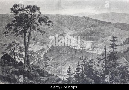 the castle of Schwarzburg, Thuringia, Germany / Burg Schwarzburg, Landkreis Saalfeld-Rudolstadt ...