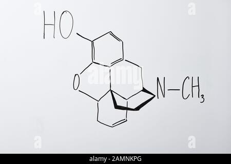 top view of white board with chemical formula in laboratory Stock Photo ...