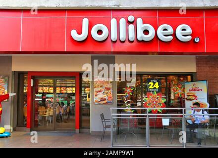 The Jollibee fast food restaurant in the Woodside, Little Manila ...