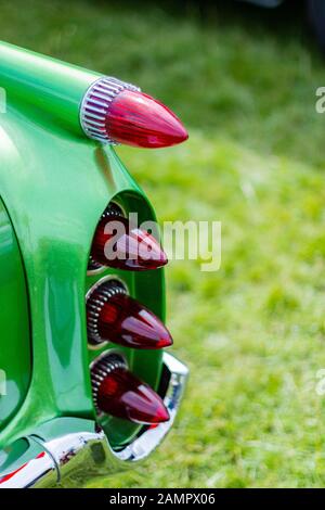 classic vintage green 1960 vauxhall velox hot rod carfront view detail ...