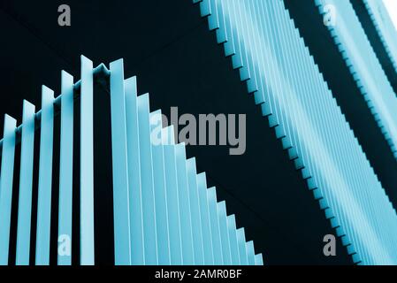 Abstract linear pattern, turquoise black background. Template for ...