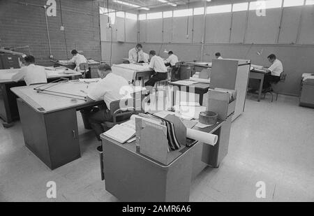 Plans and drawings in engineers drawing room at Fortress of Stock Photo ...
