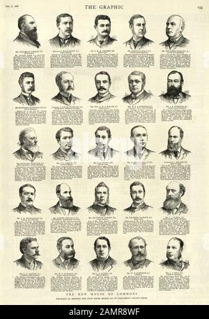 The General Election in 1880 Victorian men and gentlemen voting at a ...