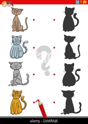 shadows task cartoon with cats Stock Vector Image & Art - Alamy