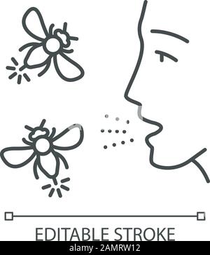 hypersensitivity skin line icon vector illustration Stock Vector Image ...