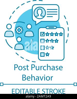 Post purchase behaviour concept icon. Feedback, customer comment ...