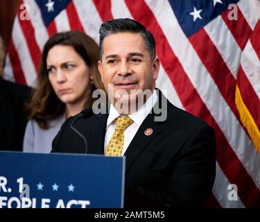 U.S. Representative Ben Lujan (D-NM) speaking at a rally at the U.S ...