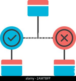 Algorithm, structure, tree vector icon on transparent background. Outline Algorithm, structure ...