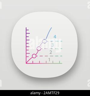 Phase diagram linear icon. Limits graphical representation of substance ...