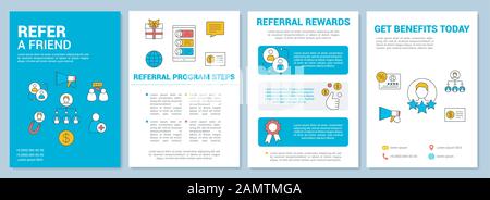 Marketing referral program brochure template layout. Customer ...