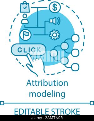 Digital touchpoint concept icon. Customer and organization interaction idea thin line ...