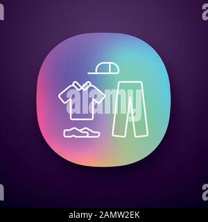 Cricket uniform app icon. Cricket whites. Sport flannels. Sportswear ...