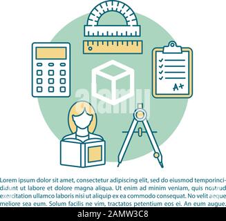 Mathematics course, math lessons brochure template layout. Flyer ...