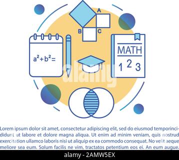Mathematics course, math lessons brochure template layout. Flyer ...