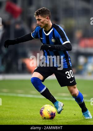 Sebastiano Esposito of Cagliari in action during the Serie A football ...