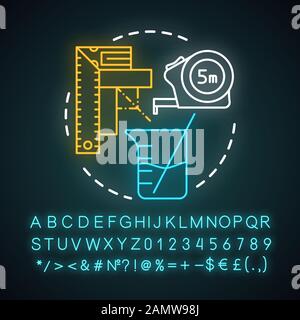 Measuring Tape Neon Sign Stock Vector Image & Art - Alamy