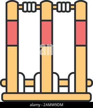 Cricket bat, ball, stumps and bails icon Stock Vector Image & Art - Alamy