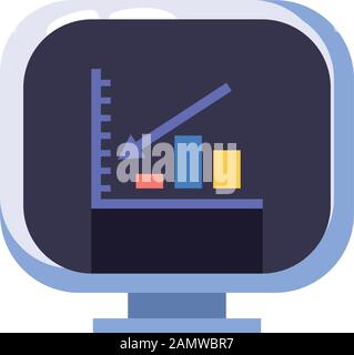 Workflow inside computer design, Infographic data information business analytics and visual ...