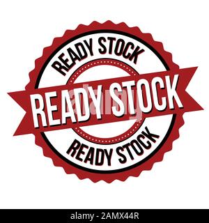 Ready stock sign or stamp on white background, vector illustration ...