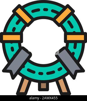 funeral wreath color icon vector isolated illustration Stock Vector ...